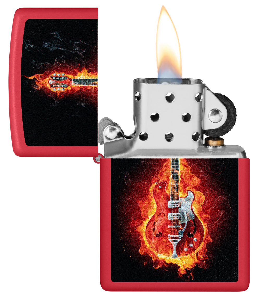 ZIPPO | Windproof Lighter Flaming Guitar Design