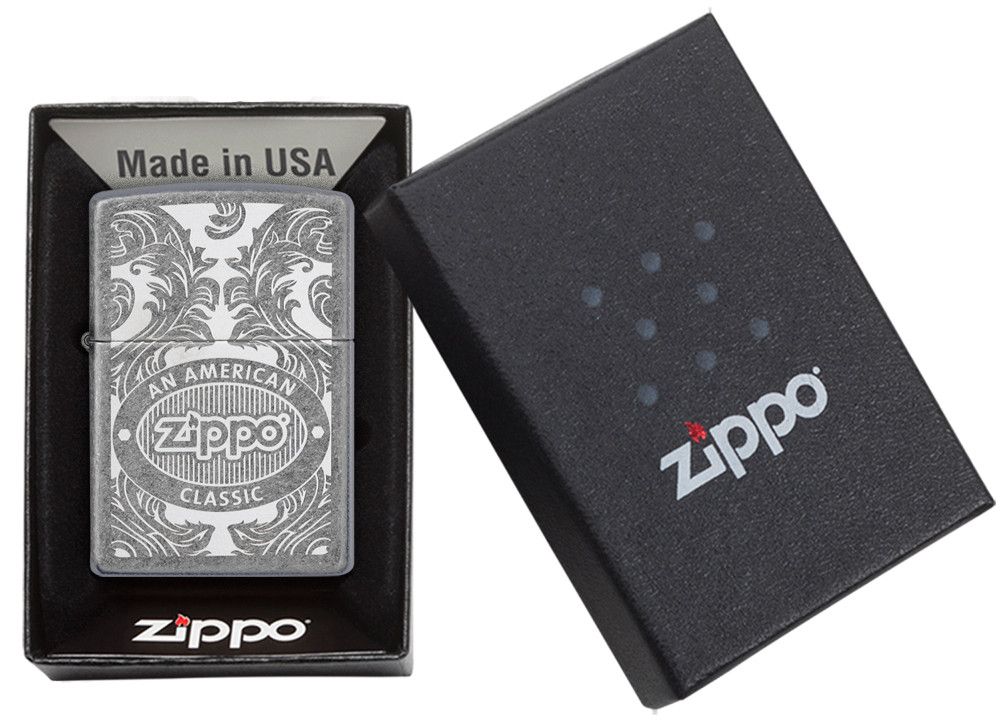 ZIPPO | Zippo Scroll Antique Silver | Zippo France